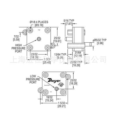 Dwyer德威尔差压开关MDA-111微压差开关半导体用小体积差压开关