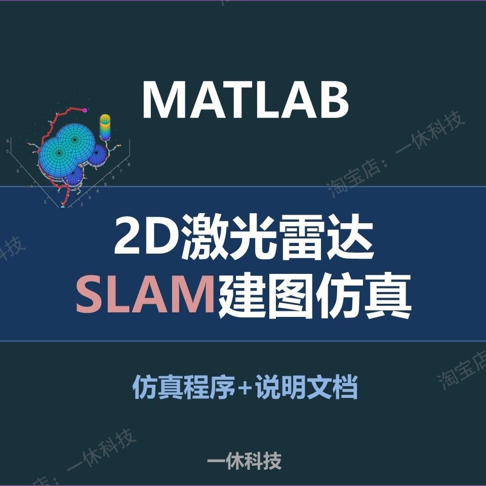 matlab 2D SLAM 激光雷达 地图 路径规划 示例 程序 代码 LIDAR