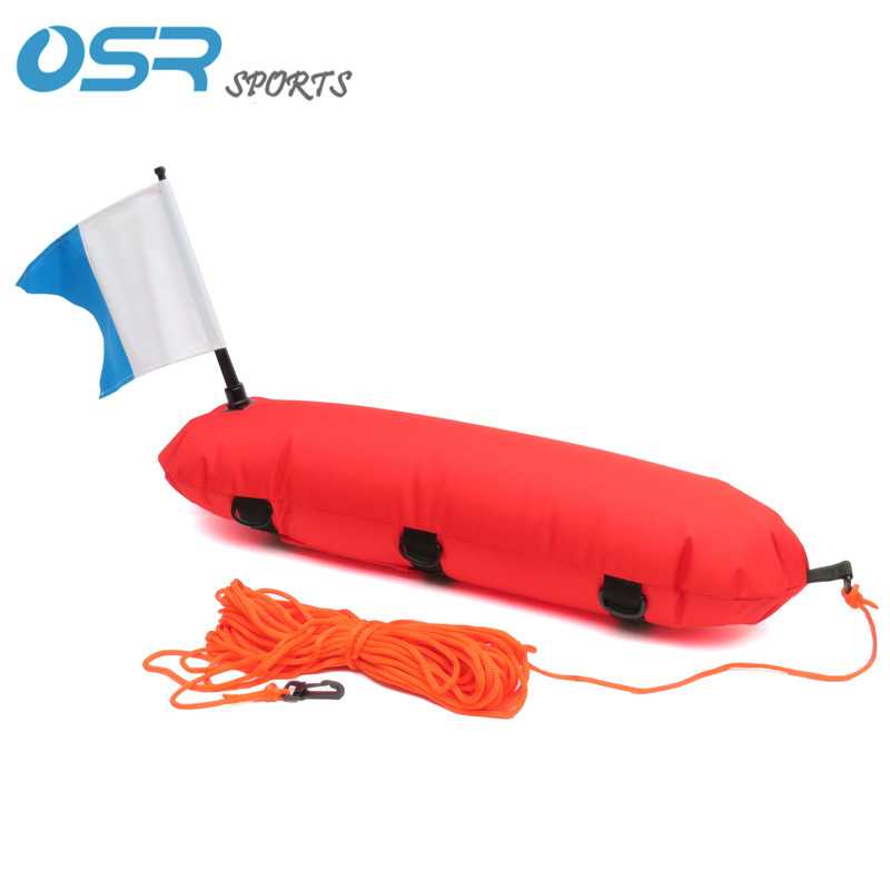 渔猎潜水充气浮球浮标自由潜水水面浮板子潜水装备配件