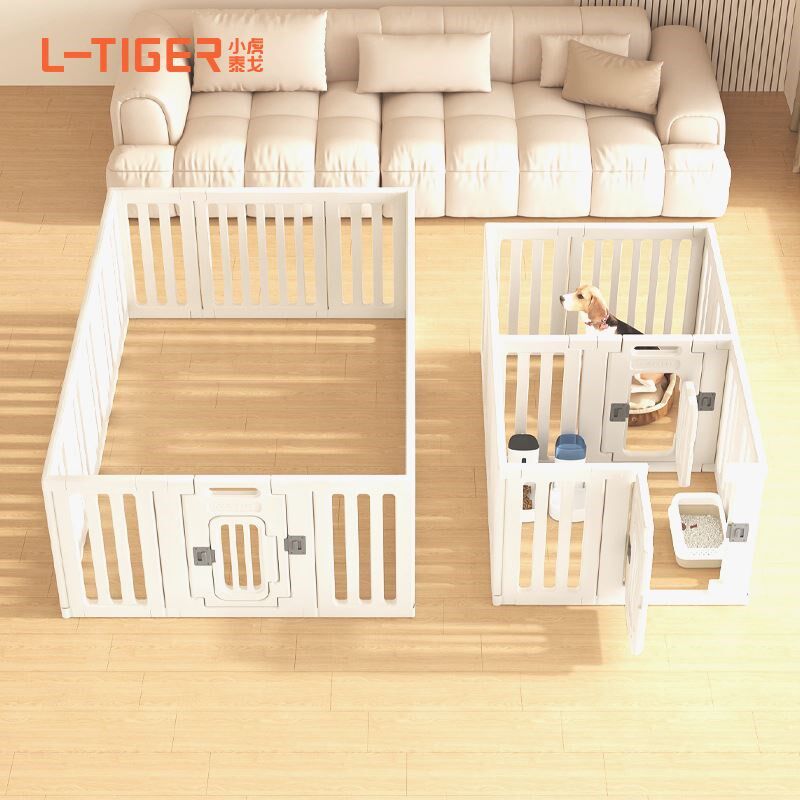 双房间宠物围栏60CM高阳台狗围栏一室一卫防越狱小型犬狗笼子栅栏