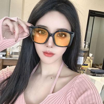 防紫外线方框复古百搭女网红ins