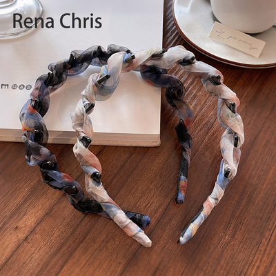 RenaChris复古油画温柔束发头箍