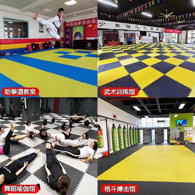跆拳道地垫武术散打舞蹈垫子1米拼接泡沫垫2.53.0加厚跆拳道垫子