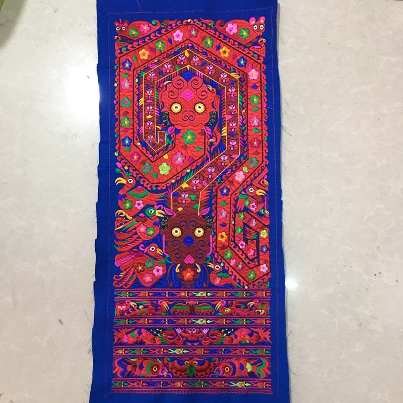 苗绣双龙贵州刺绣工艺品手工老绣祝英台梁山伯神话故事刺绣