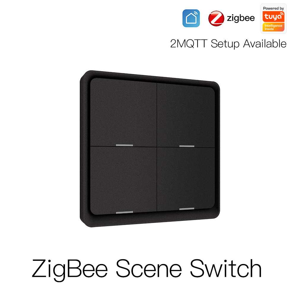 涂鸦智能家居zigbee场景开关app定时遥控4键情景随意贴智能开关