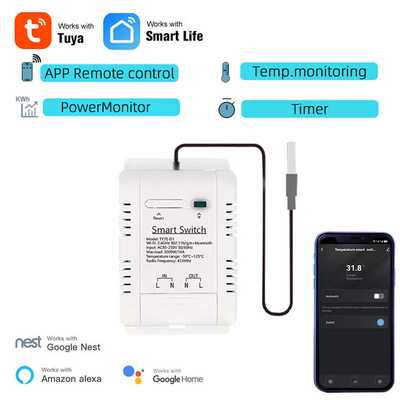 涂鸦smartlife温度通断器wifi智能遥控温控开关alexa google 语音