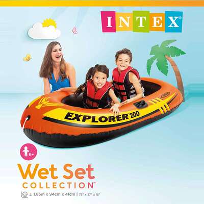 INTEX58354/58355/58356/58357/58358专业探险者单人双人三人船组