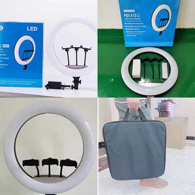 Ringlight18寸22寸LED直播补光灯RGB45cmL遥控触屏美颜RGB氛围灯
