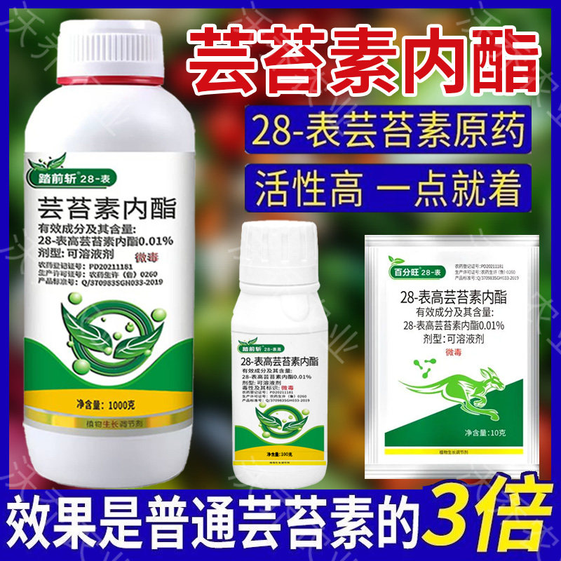 28表芸苔素内酯水稻小麦促进吸收保花保果树叶面肥植物生长调节剂