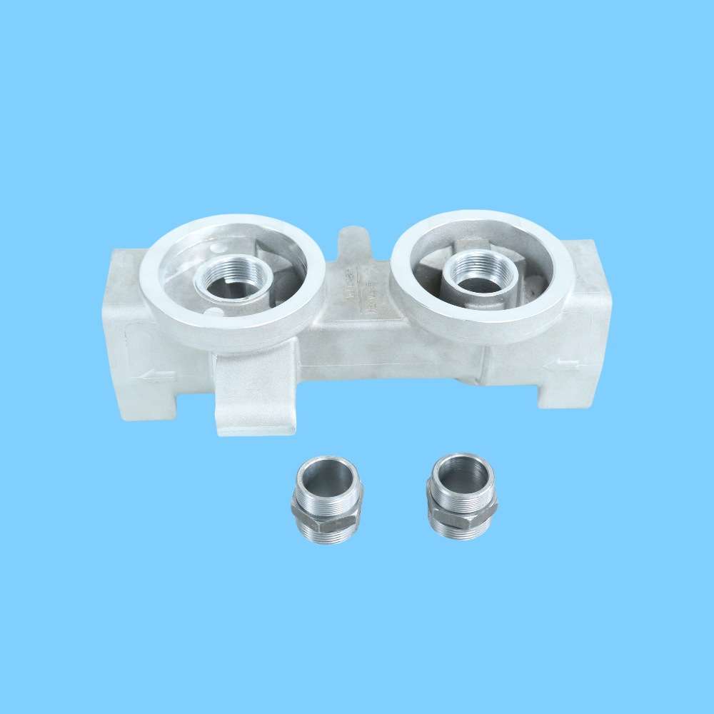 WD13145两联油滤底座螺杆空压机配件通用型空气压缩机油滤清器座
