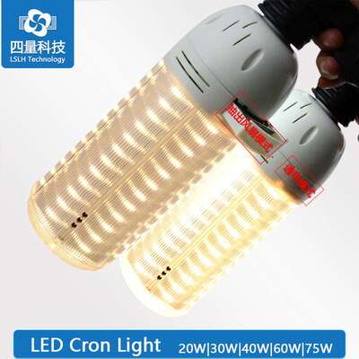 60W 75WLED玉米灯 TUV/ELT认证带风扇替换金卤灯E40路灯庭院灯