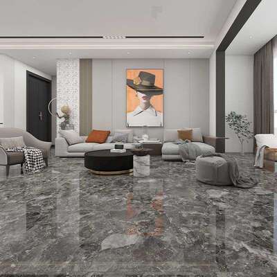 600*1200mm dark glazed porcelain polished mable floor tiles