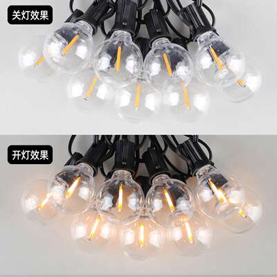 太阳能铜线灯串 跨境户外防水g40led遥控氛围露营装饰太阳能串灯