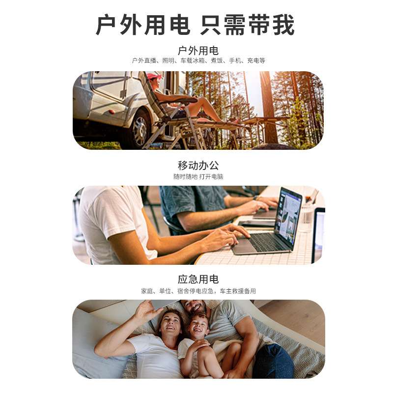 快充大容量3000W 2560wh太阳能移动应急储能电站停电露营户外电源