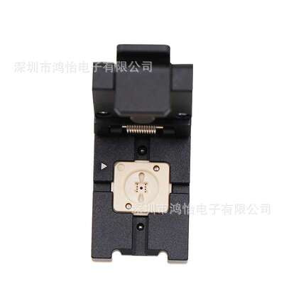 鸿怡生产DFN8-0.5间距2*2mm尺寸合金翻盖探针测试座老化烧录夹具
