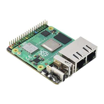 微雪 Compute Module 4 树莓派CM4双千兆网口小型迷你扩展板