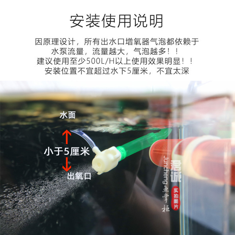 鱼缸出水口增氧改装滤筒配件增氧加氧喷头侧滤管件增氧器水草鱼缸