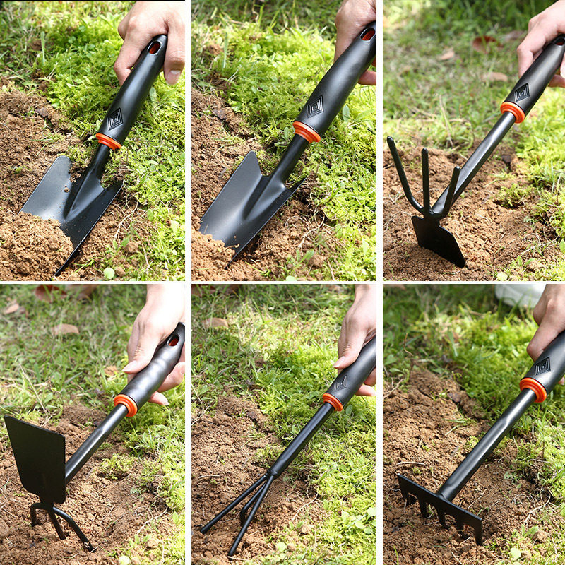 加厚园艺小铲子锄头耙子铁锹松土除草挖土家用种花种菜工具套装