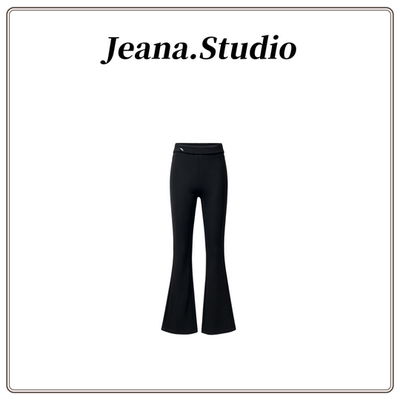【Jeana.studio】原创设计黑金三花扣时尚显瘦微喇裤8819