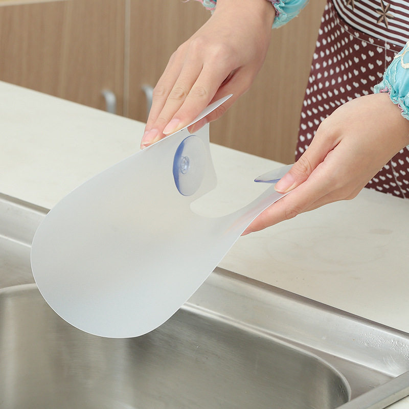 吸盘式挡水板厨房水池隔水用品洗菜盆防水水槽台面防溅水挡板防油