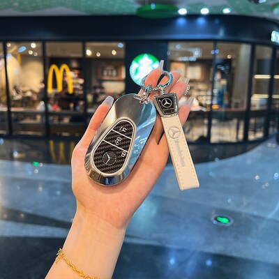 适用奔驰S级车钥匙套新款E300lc260l男c200l碳纤C级s400壳E级扣包