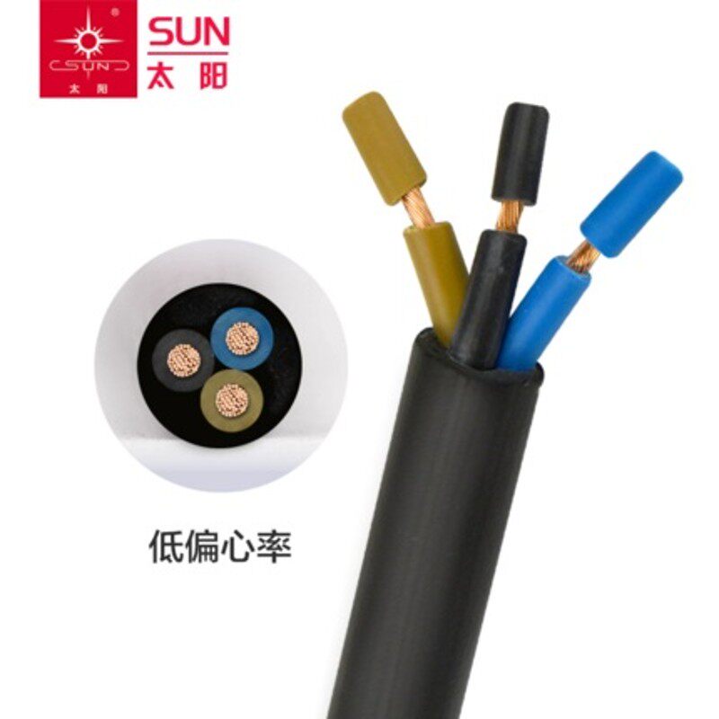 南平太阳牌YZ橡皮2芯3芯4芯国标电源线1.5/2.5平方纯铜软芯护套线