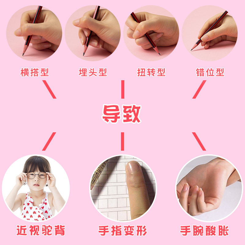 佳美洞洞铅笔 学生洞洞笔三角笔HB铅笔 30支装 6666