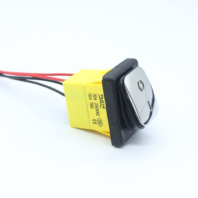 KCD4带灯防水船型开关带线银触点船型翘板电源开关防水IP67级220V