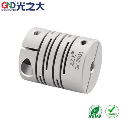 GIC平行线联轴器大扭矩步进伺服电机编码器沟槽式弹性连轴器