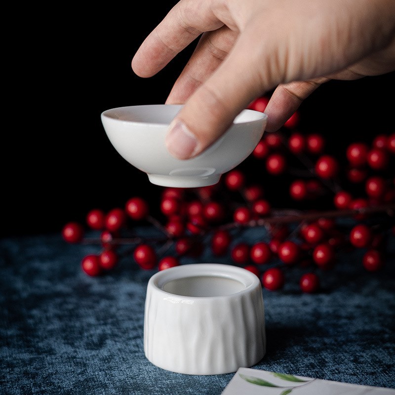 羊脂玉茶漏茶滤茶叶过滤网家用功夫茶具配件陶瓷一体分离滤茶器茶