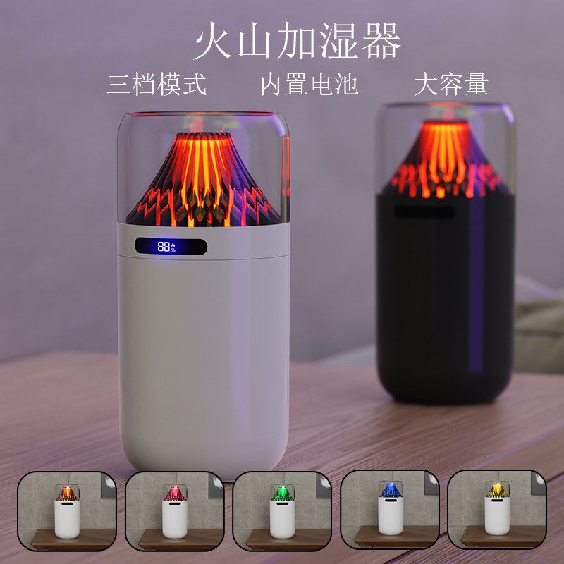 可充电加湿器小型家用大雾量usb迷你车载办公卧室静音氛围灯礼品