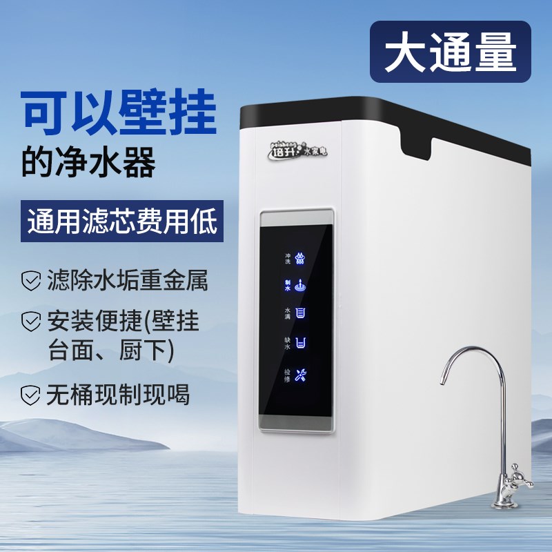 400G家用净水器通用滤芯600G直饮机大流量无桶RO膜反渗透纯水机