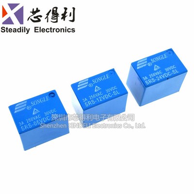 全新原装 SRS- 05 12 24VDC-SL 5V 12V 24V 6脚 松乐继电器