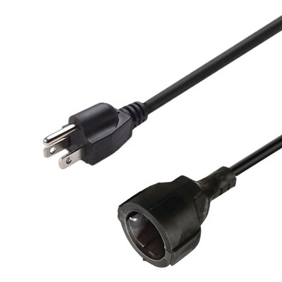 NEMA5-15P转CEE7/7美式三插转欧规德标母插电源线转换插头连接器
