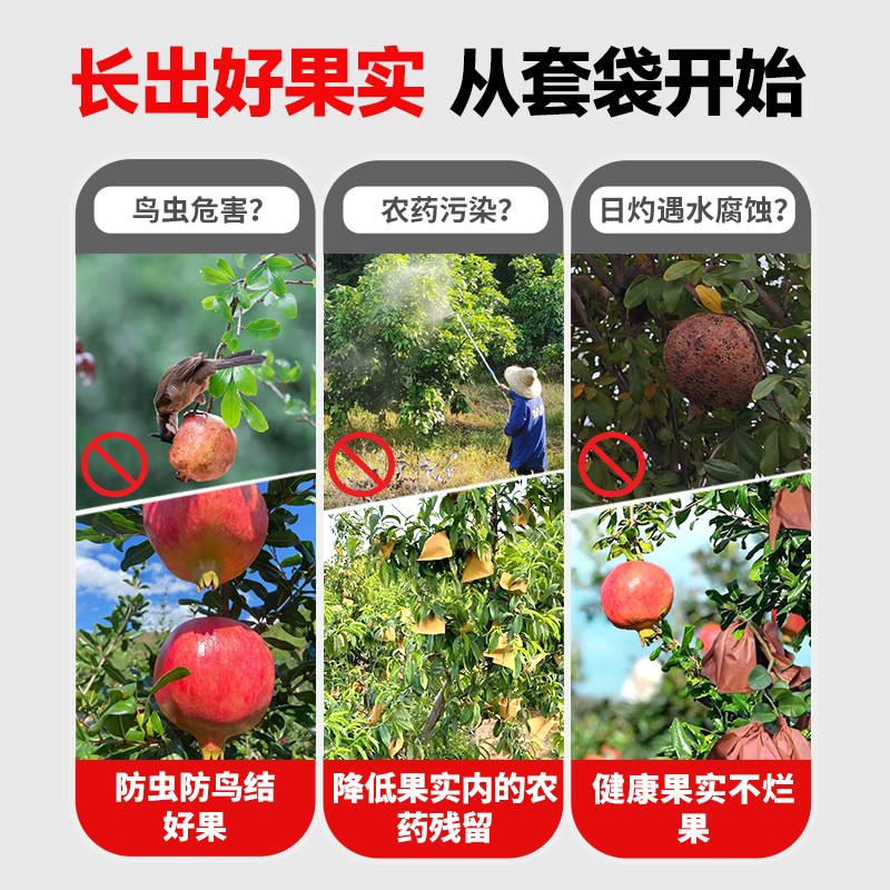 石榴套袋专用果袋葡萄桃子番石榴瓜果防虫防鸟保护袋水果套袋神器