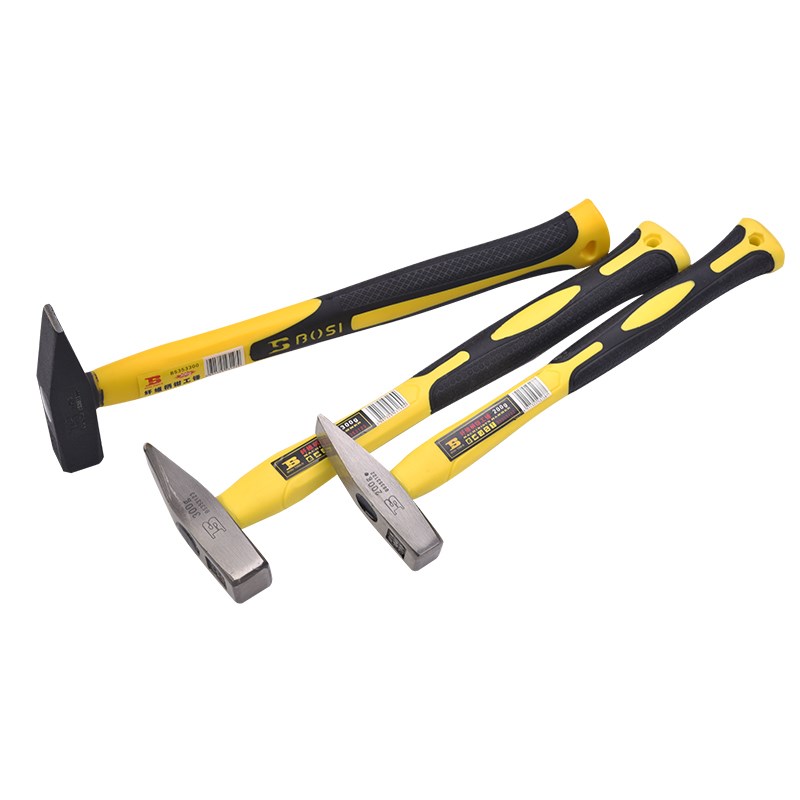 波斯钳工锤子工具纤维柄电工锤扁锤子木工锤子鸭嘴锤100 200 300g