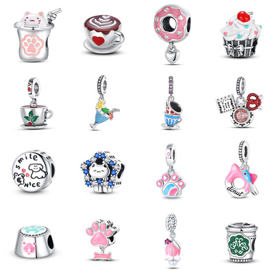 S925银DIY潘家风格手链串珠beads