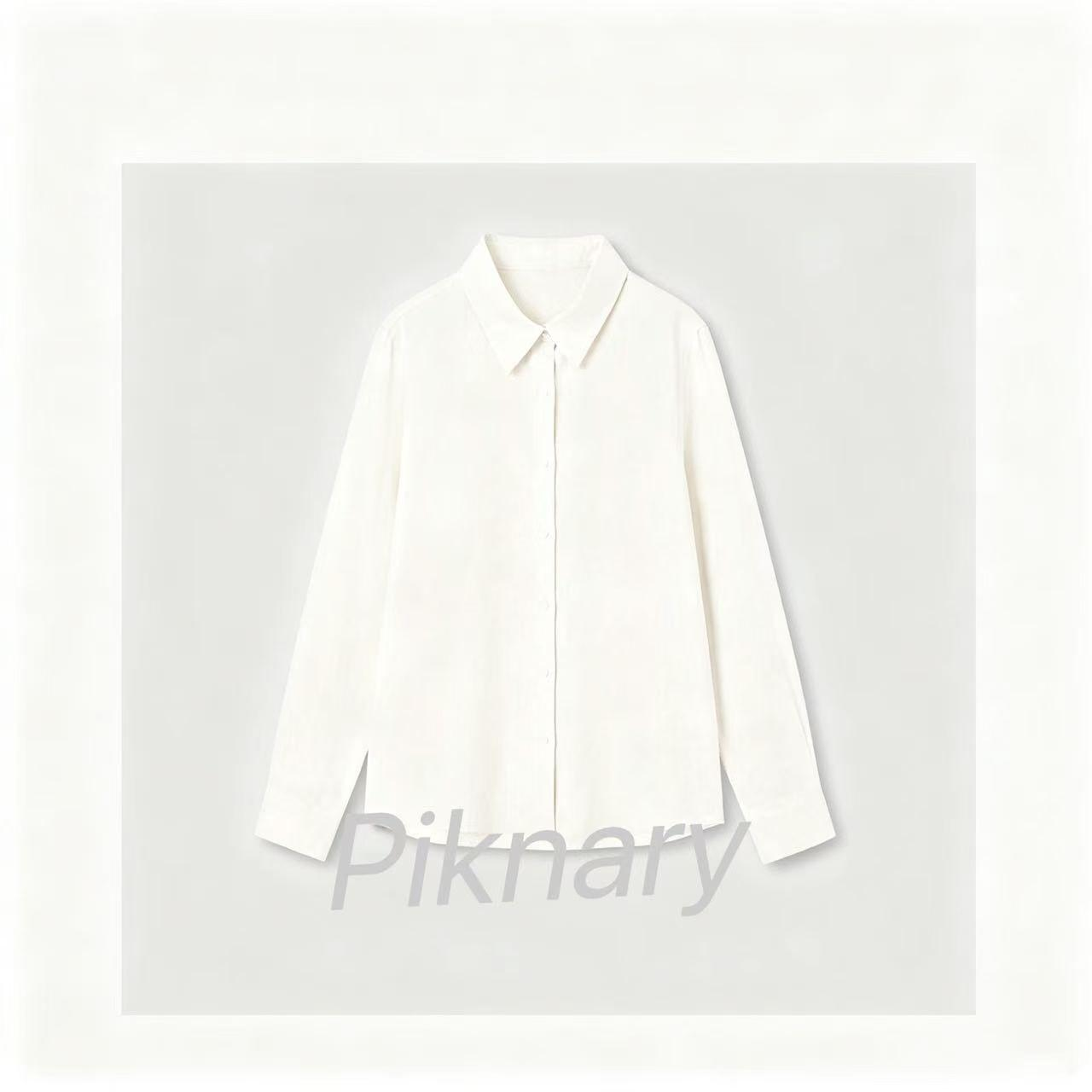 【简约通勤系列】Piknary品珂芮夏季100%亚麻衬衫86CY0232