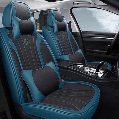 跨境全皮Car seat cover全包围固定腰靠透气耐磨汽车坐垫厂家直销