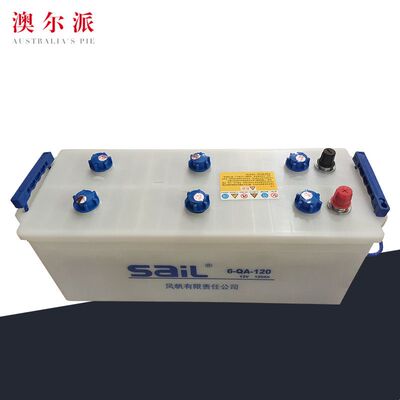 全国联保风帆sail蓄电池6QA120货车叉车电瓶12V120Ah干荷可加水