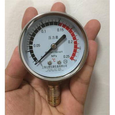上海云泰压力表0-0.25MPA上海博迅BXM-30R立式高压蒸汽灭菌器配件
