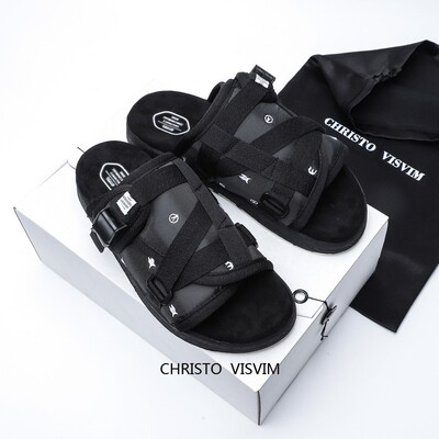 2025莆田新款CHRISTO  VISVIM拖鞋男潮一字拖男士凉拖鞋沙滩凉拖