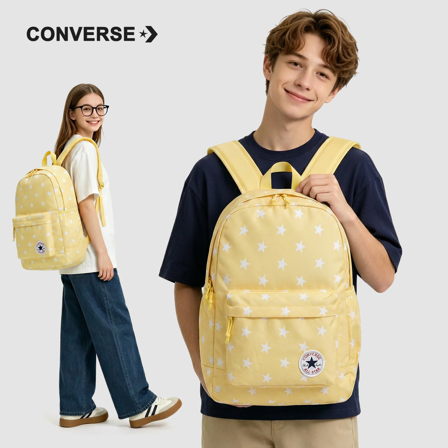 Converse匡威大容量双肩包新款超好看的多巴胺韩系ins风学生书包