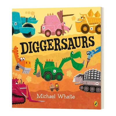 现货  英文原版 Diggersaurs 忙碌的恐龙工程车 进口图书 儿童绘本 故事图画书 3岁以上