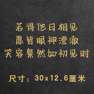 世麟车贴若得他日相见云熠99普普语录后挡玻璃防水通用防水贴纸