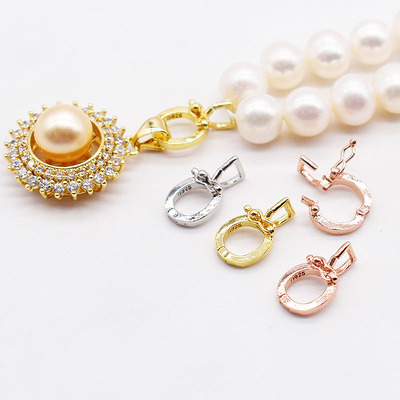 diy百搭可拆配件镀银双开扣手绳