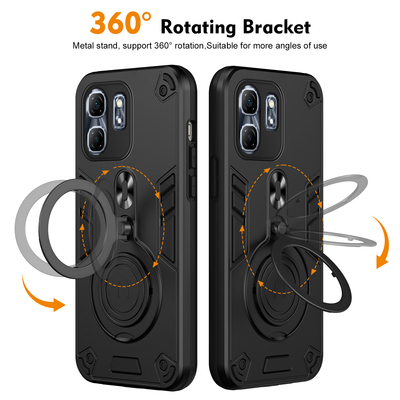 适用于传音INFINIX HOT50i手机壳旋转支架车载磁吸加厚防摔保护套