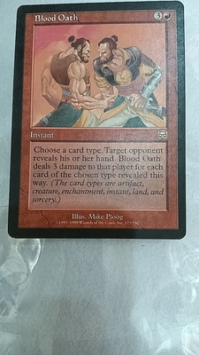 万智牌 血誓 Blood Oath 玛凯迪亚 金 红 英文 实拍 上海文波 MTG