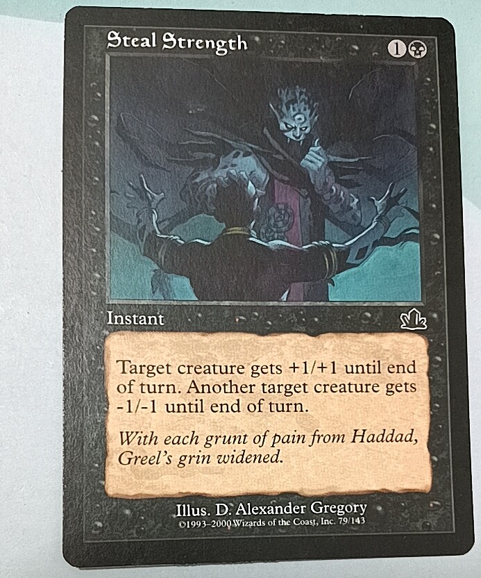 万智牌 窃取力量 Steal Strength 预言 黑 普 实拍 上海文波 MTG