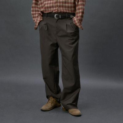 化学制品 三上健一的直筒西裤 P4_BWN_TAILOREDTROUSERS